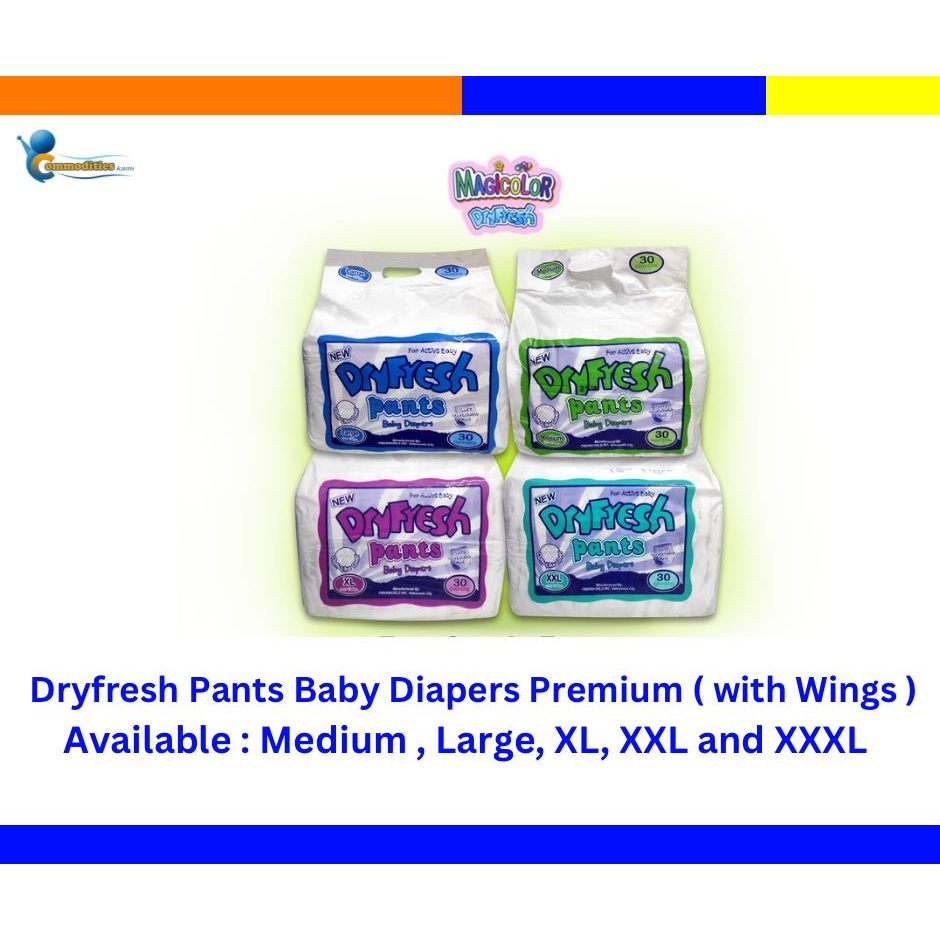 Dryfresh Pants Baby Diapers Premium (with Wings) | Shopee Philippines