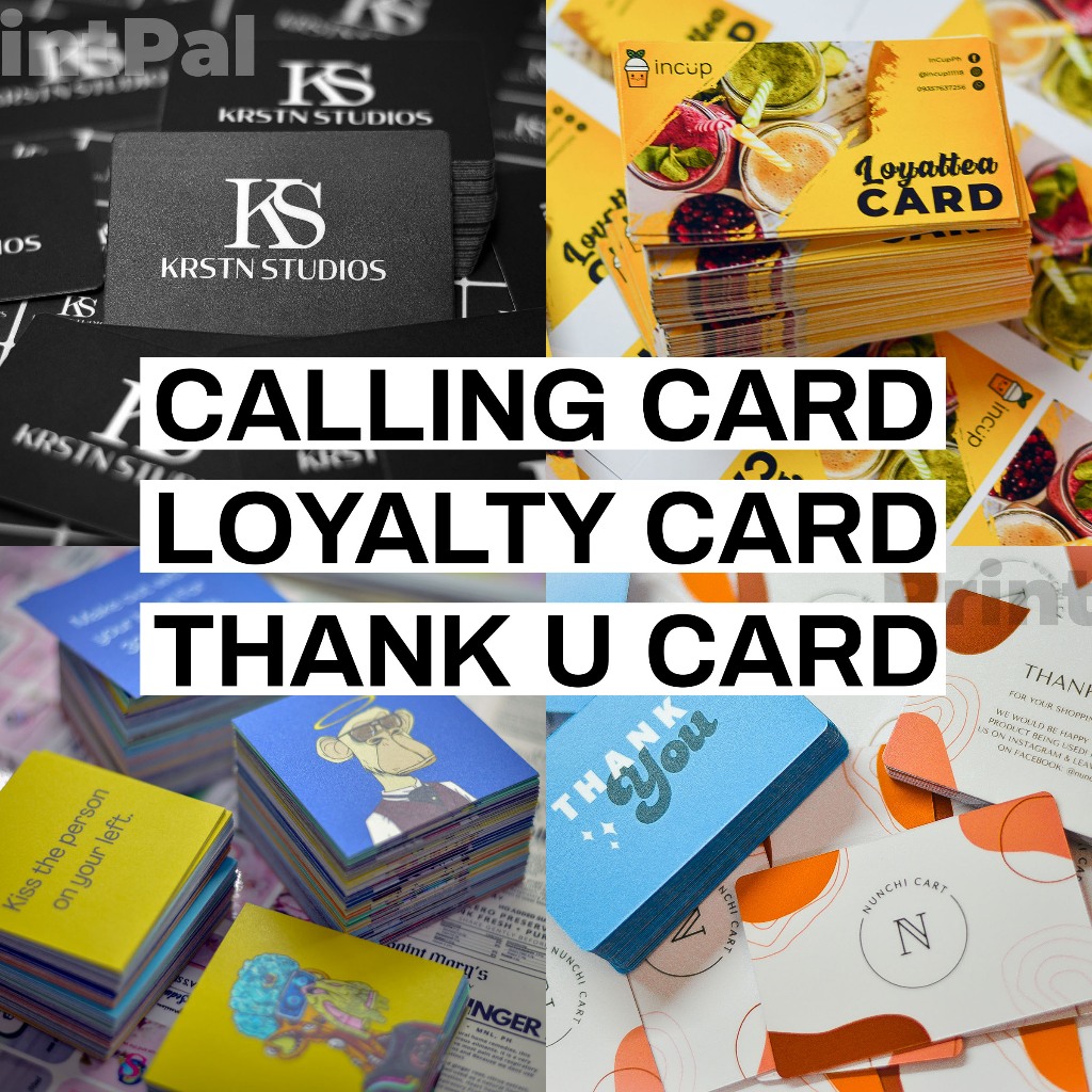 Calling Card Thank you Card Loyalty Card Business Card 300gsm Matte ...