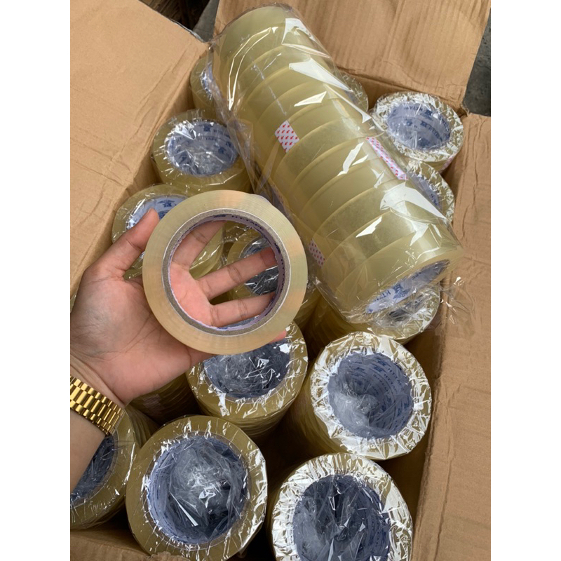 1 inch x 100M clear stationary tape adhesive packaging | Shopee Philippines