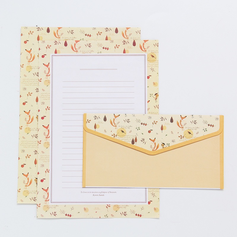 9 Pcs Creative Japanese Letter Paper Envelope Set Simple Romantic Retro ...