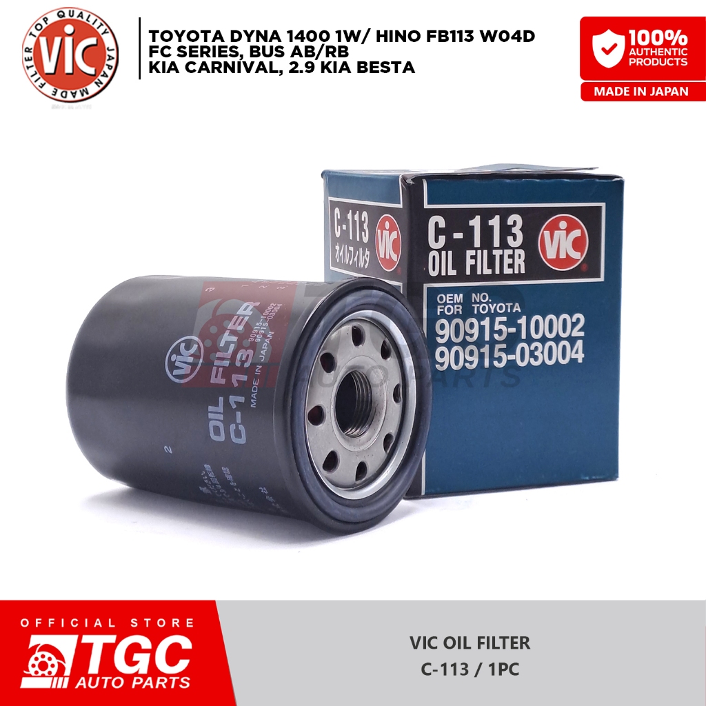 VIC Oil Filter for Toyota Camry 2.4 V/E 06-09, Previa VVT-i, Rav4 4X2/4 ...