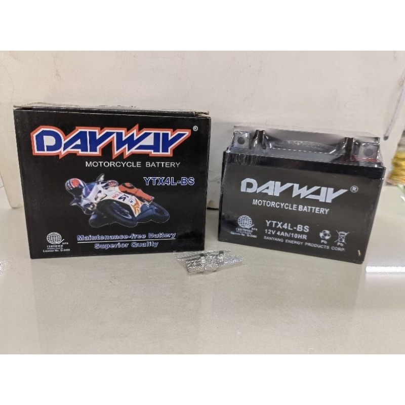 COD motorcycle battery 4L for xrm/w125/w100/mio soul/skydrive/Honda ...