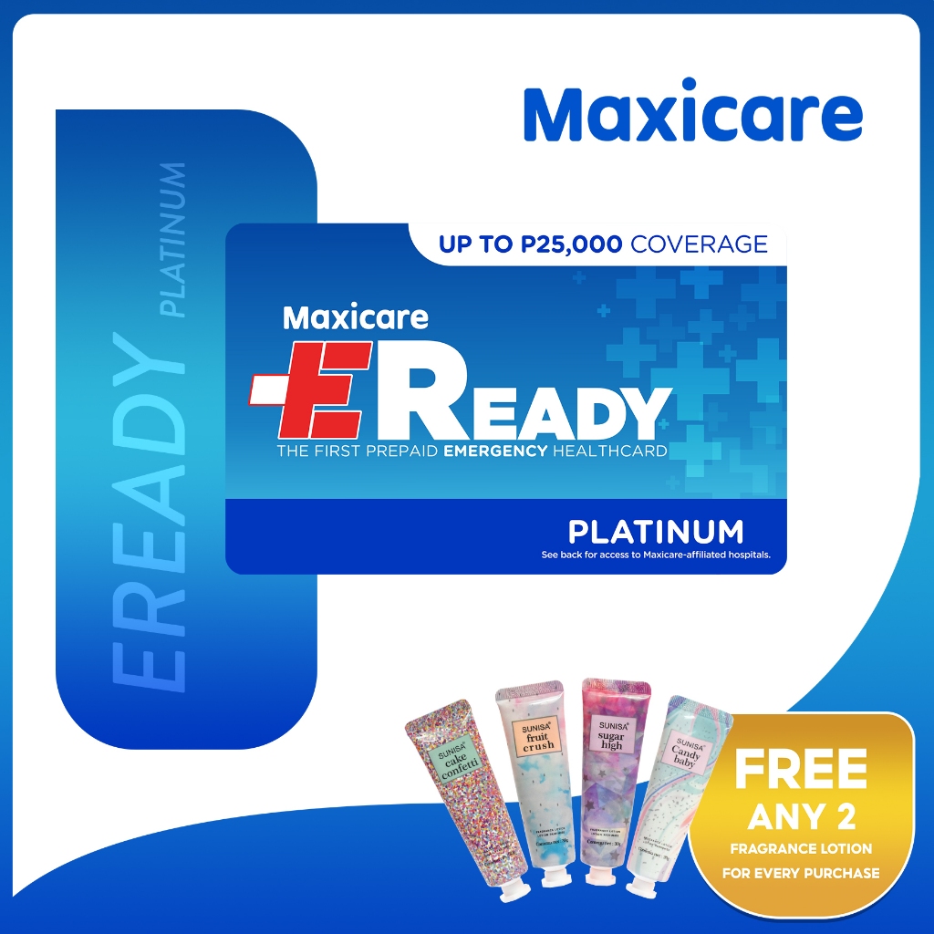 Maxicare EReady Platinum Prepaid Emergency Health Card | Shopee Philippines Maxicare EReady Platinum Prepaid Emergency Health Card | Shopee Philippines