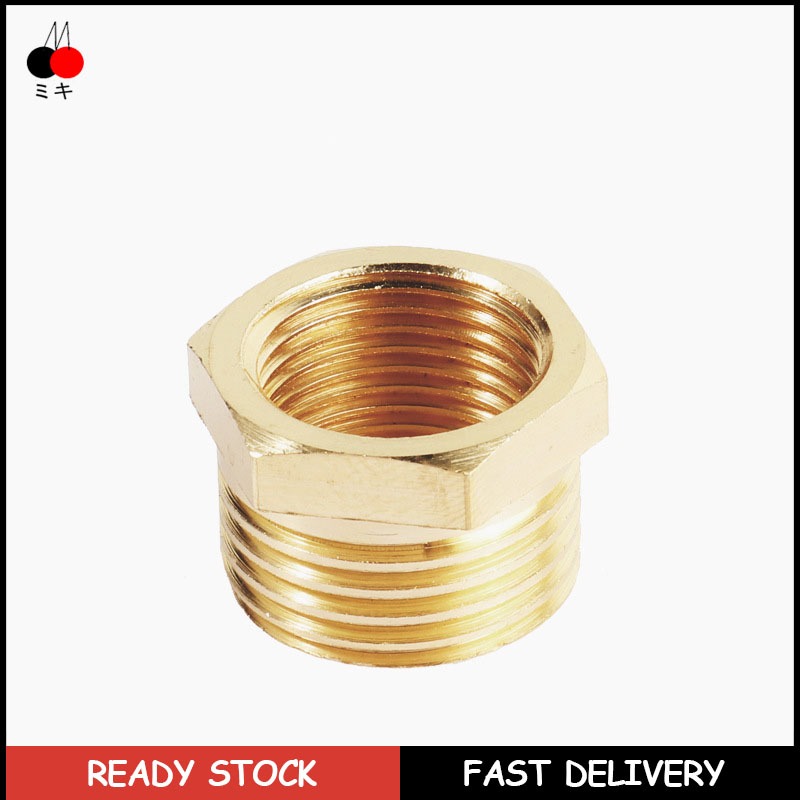 2pcs Metric Male To Female Thread Brass Bushing Reducer Pipe Fitting ...
