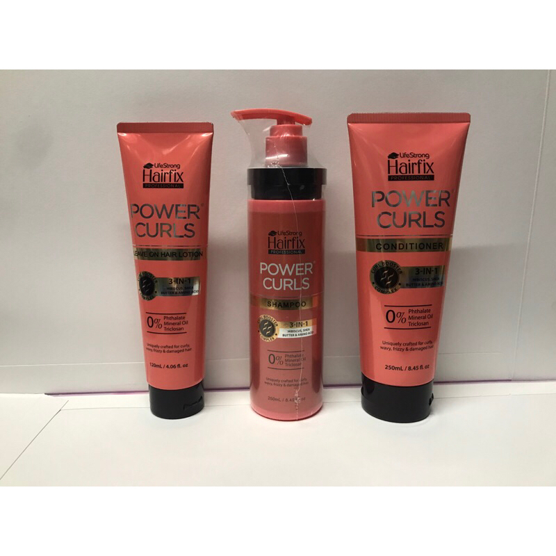 HairFix Power Curls Leave on hair lotion/Condioner and Shampoo | Shopee ...