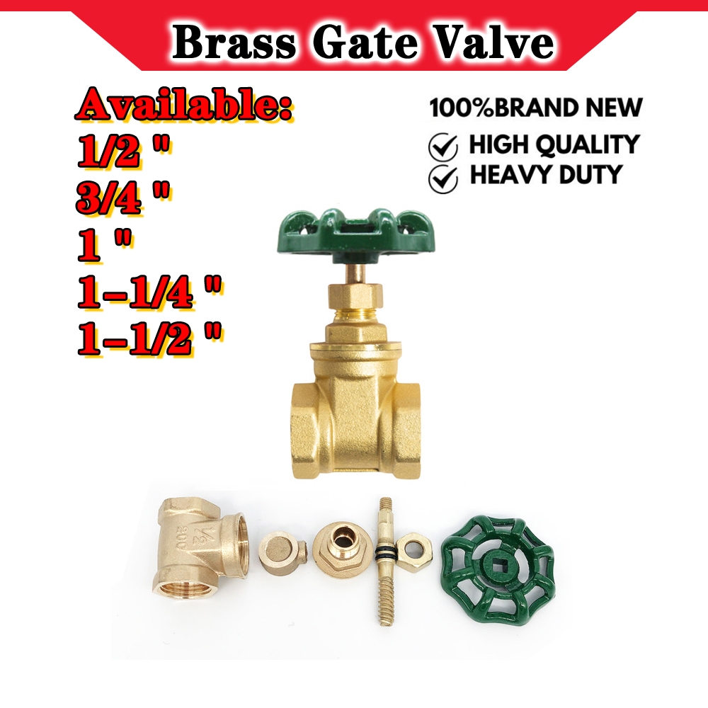 High Quality Heavy Duty Brass Gate Valve 1/2" 3/4" 1"1-1/4"1-1/2" | Shopee Philippines