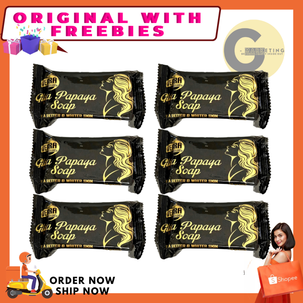 6 pcs negra ultima gluta papaya soap 70 grms (1 pack) | Shopee Philippines
