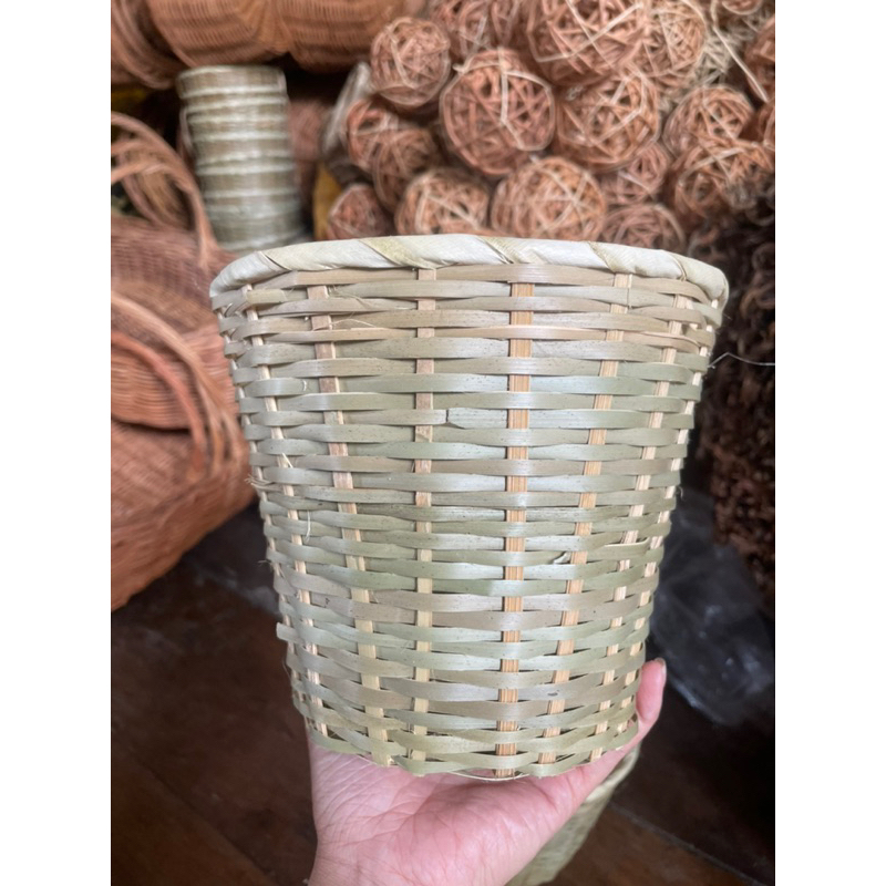 8” Native Bamboo Planters | Native Flower Pot | Flower Vase | Native ...