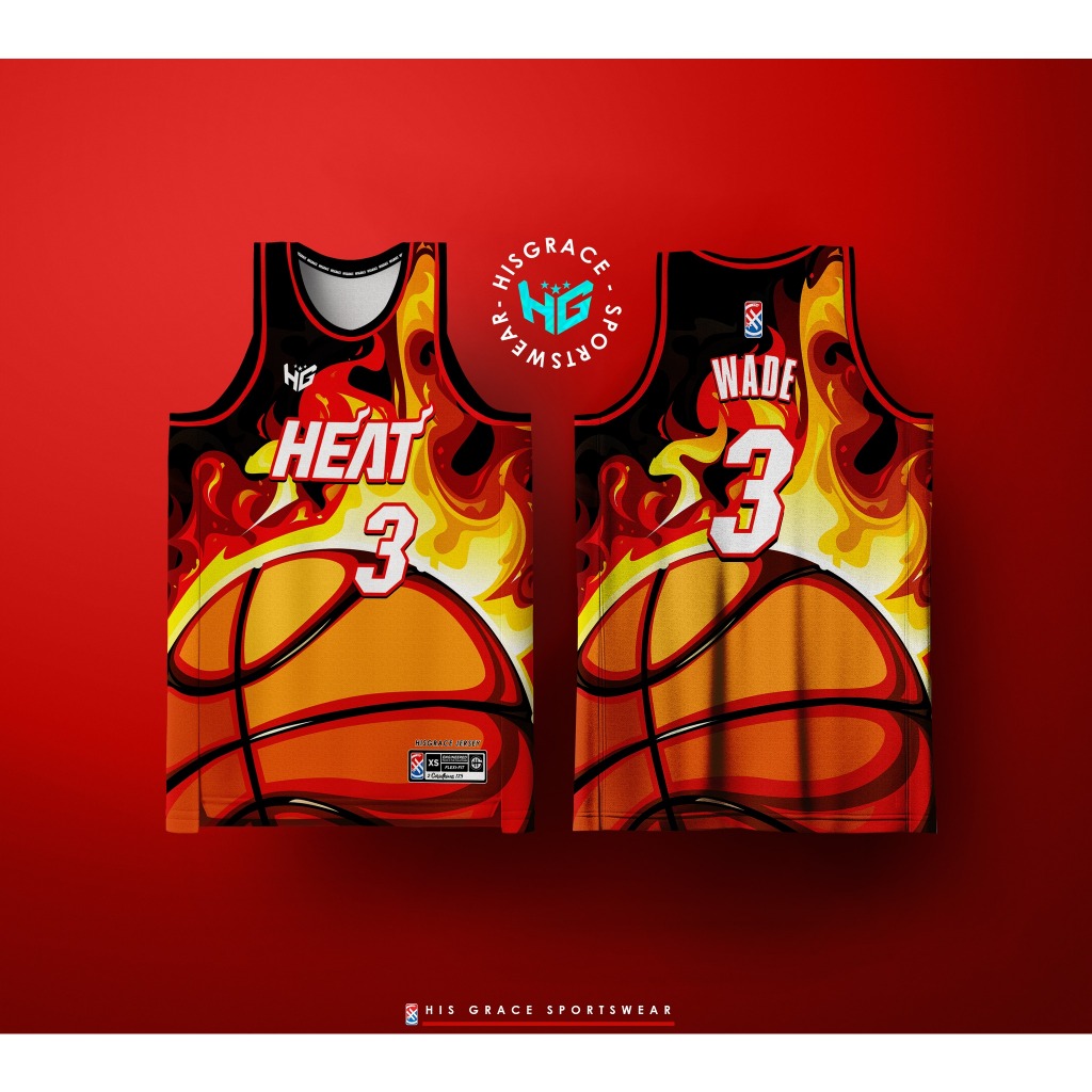 268 HG BASKETBALL CONCEPT HEAT BLAZING BALL FULL SUBLIMATION JERSEY ...