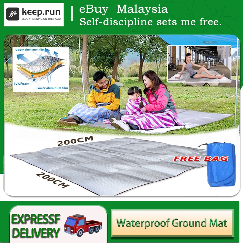 Waterproof Ground Mat Camping Double Sided Aluminium Foil Outdoor Beach ...