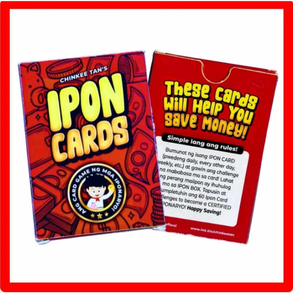 IPON CARDS by Chinkee Tan Ipon Challenge Self-help Save Iponaryo | Shopee Philippines