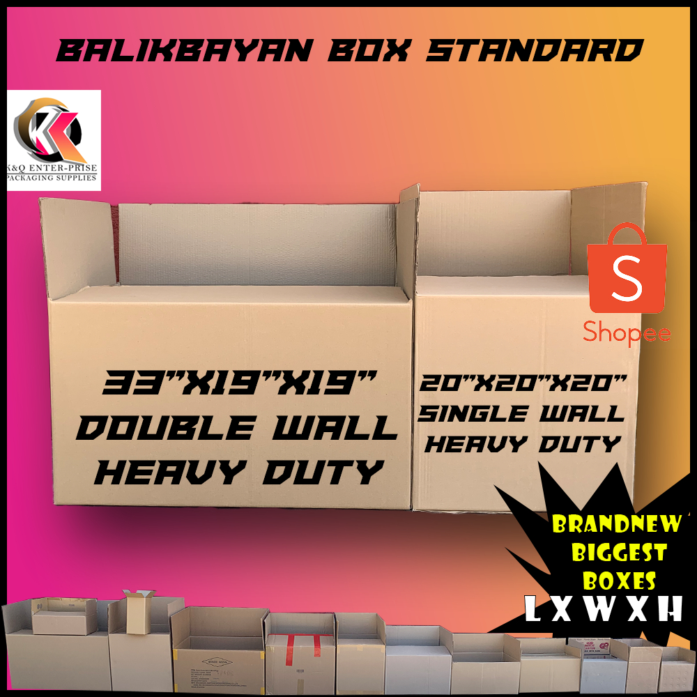 Brandnew Balikbayan Box [biggest size, standard size], 33"x19"x19 ...