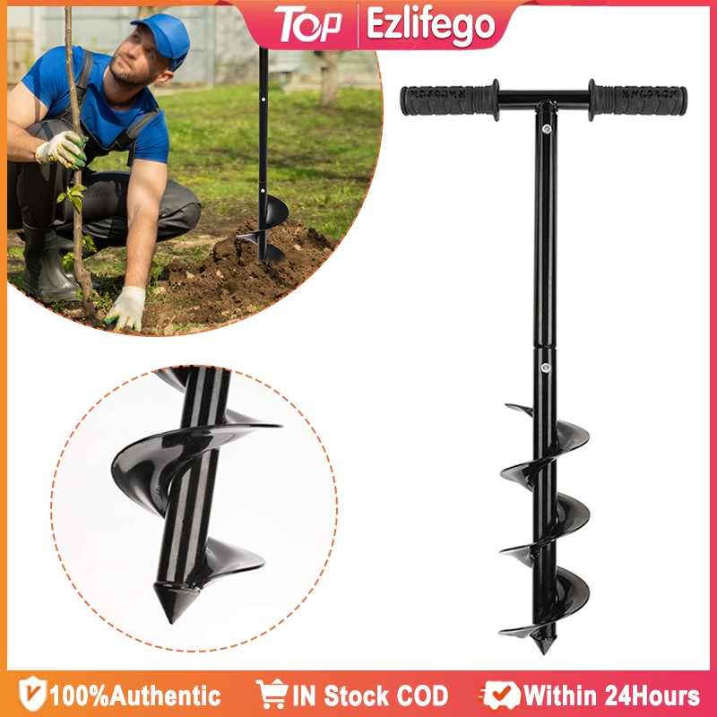 Hand Garden Auger Spiral Drill T Shaped Handle Planting Auger Post Hole ...