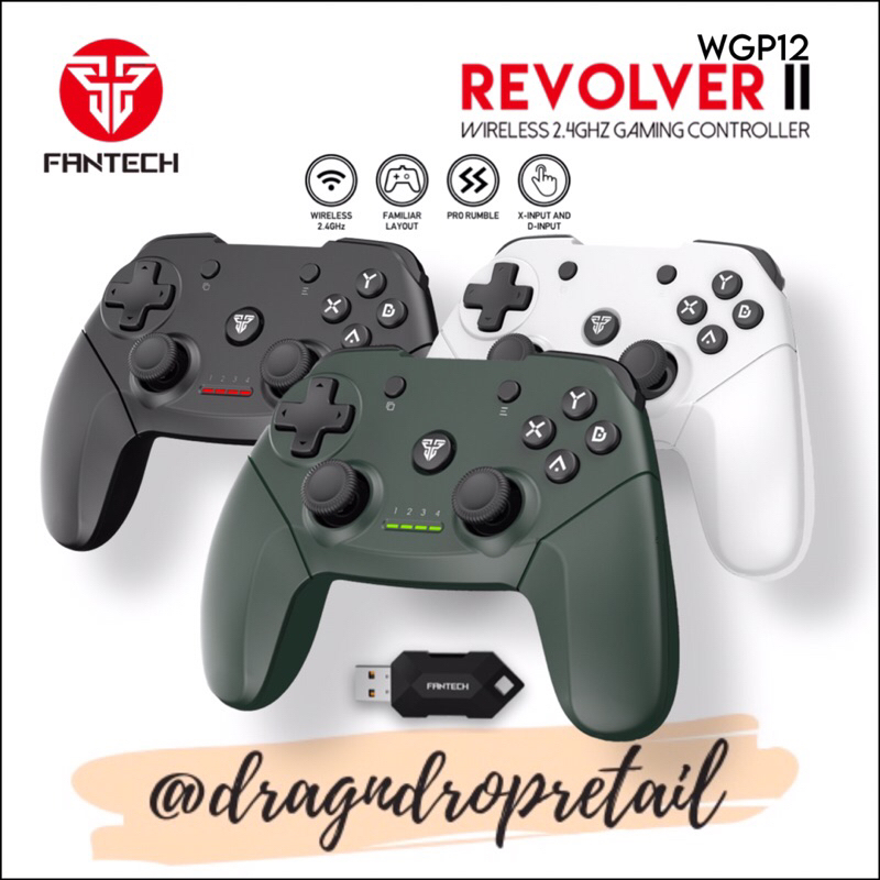 FANTECH WGP12 REVOLVER Wireless 2.4GHz Gaming Controller Gamepad ...