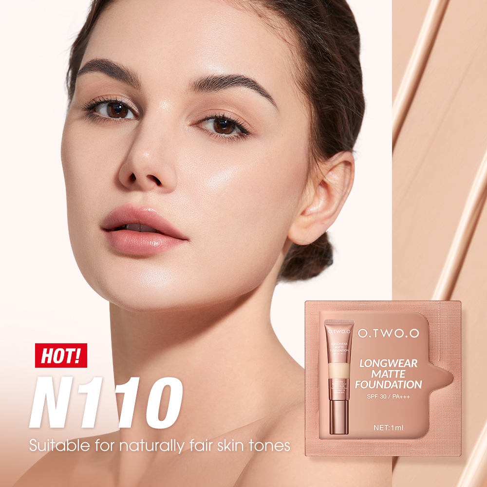 O.TWO.O Full Cover Foundation Face Makeup Waterproof Long Lasting 1ML ...