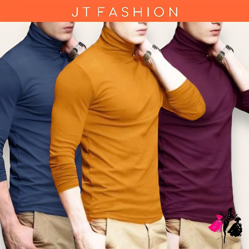 JT Men Knitted Long Sleeves Turtle Neck | Shopee Philippines