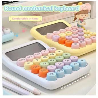 Calculator 12 Digits Large Display Mechanical Dot Keyboard Big Button ...