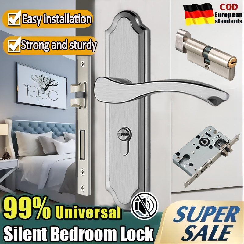 Thickening Stainless Steel Material Room Door Lock Contains 3 Keys Door ...