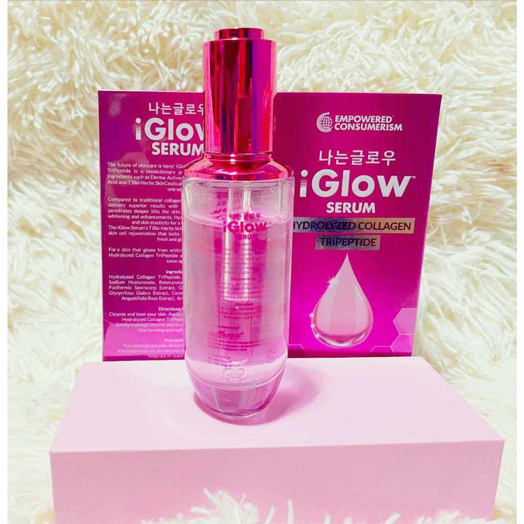 IGLOW SERUM 40ML Hydrolyzed collagen Tripeptide | Shopee Philippines