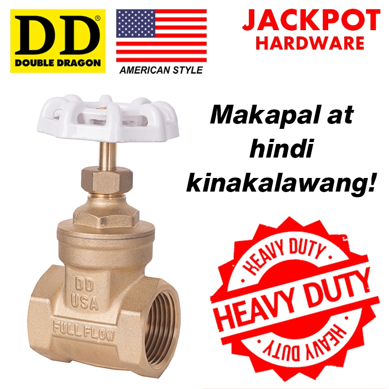 HEAVY DUTY DD Gate Valve 1/2", 3/4", 1" (Brass Gate Valve) | Shopee ...