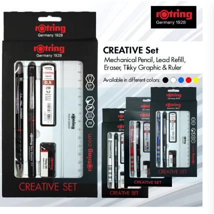 rOtring Tikky CREATIVE Set - Mechanical Pencil with Lead Refill, Eraser ...
