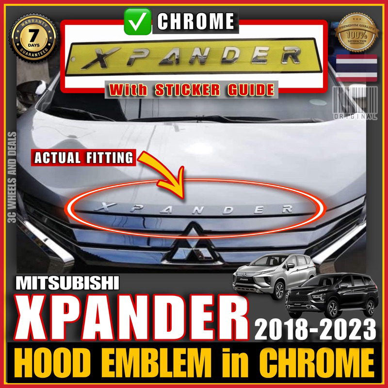 MITSUBISHI XPANDER 2018-2023 HOOD EMBLEM (CHROME) | Shopee Philippines