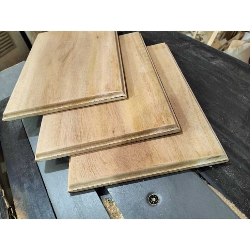 Wood plank with routed edges..10" by 8" 1/2".made from mahogany.for ...