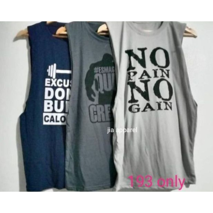 3 in 1 pack Muscle tees sando assorted colors and design for men free ...