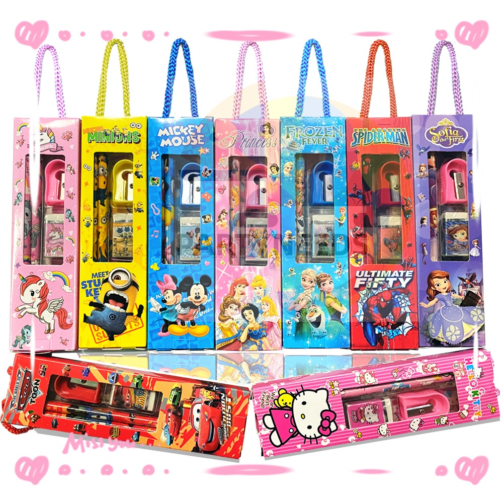 Cartoon School Set Cute Kids Stationery Set Giftaway Supplies Pencil ...