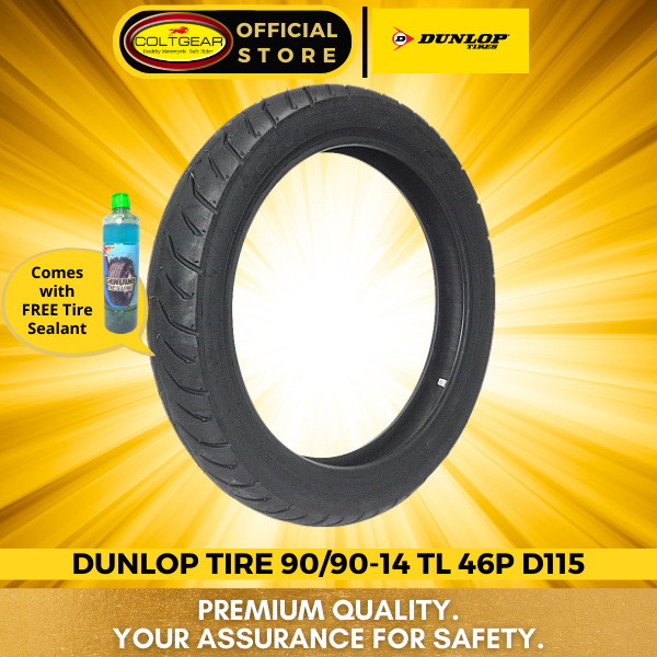 DUNLOP Motorcycle Tire 90/90-14 [Tubeless] 46P D115 | Shopee Philippines