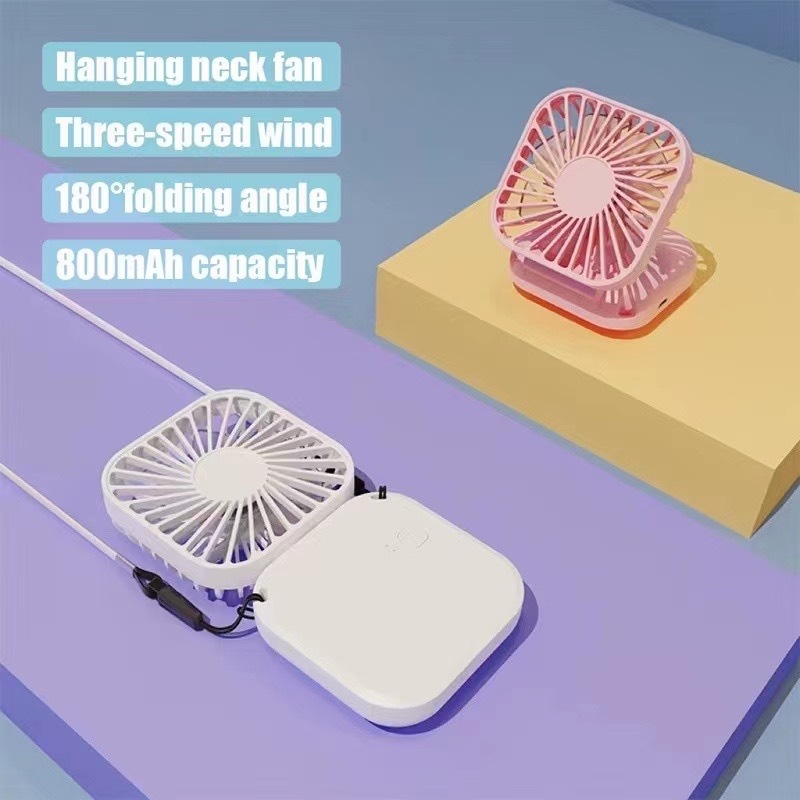 Mini Foldable Fan Pocket Handheld Fan USB Rechargeable Mini Fan Neck ...