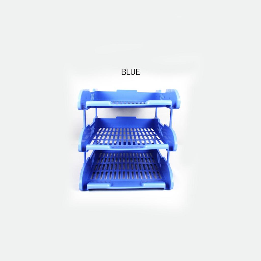 1InTheOffice Stackable Paper Tray Organizer, Plastic Tray, Office Desk ...