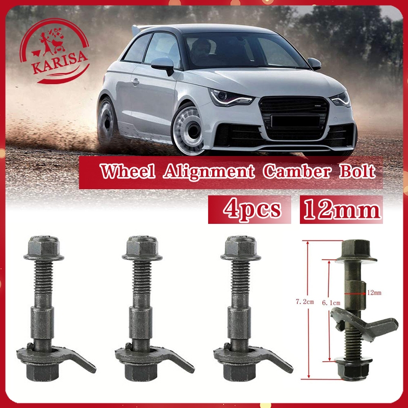 4PCS 12mm Wheel Alignment Camber Bolt Eccentric Screw for Vehicles Four ...