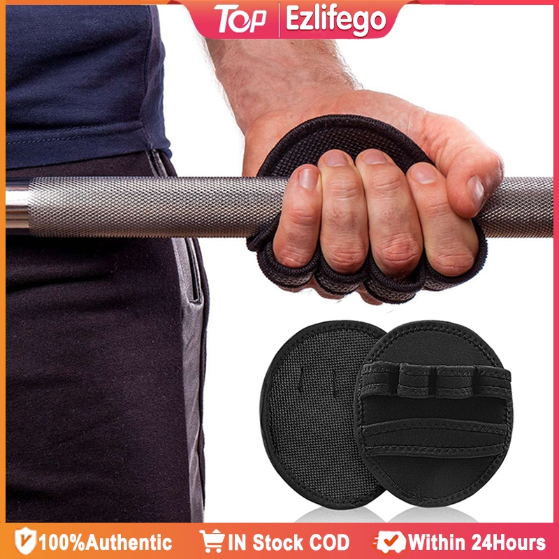 Gym Palm Pad Lifting Palm Dumbbell Grips Pads Workout Gloves | Shopee ...