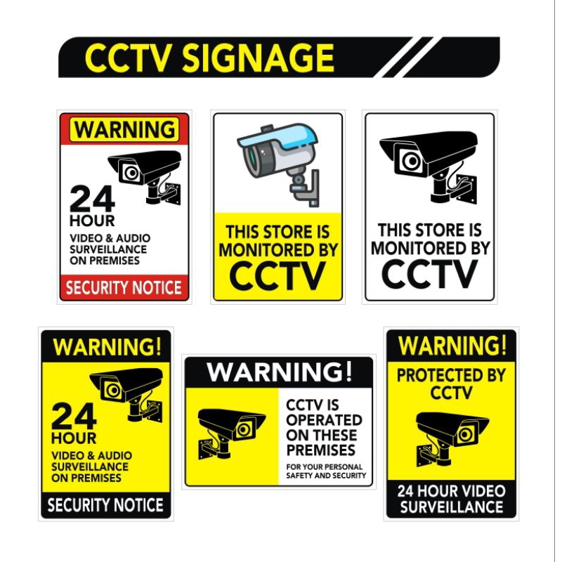 Warning CCTV in operation Signage PVC Plastic material | Shopee Philippines