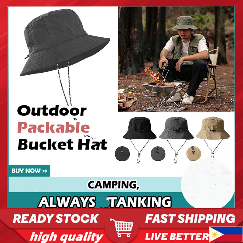 Packable Hat Foldable Camping Hat Outdoor Bucket Hat Hiking Hat Sun Hat ...