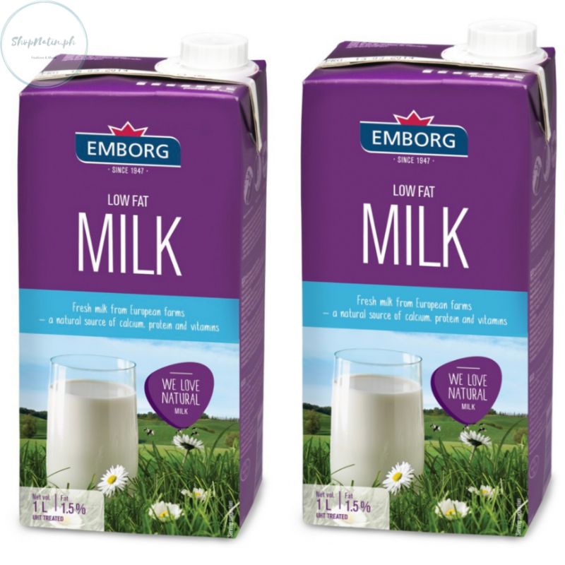 Buy One Take One Emborg Full Cream Milk and Low Fat Milk 1Liter Each ...