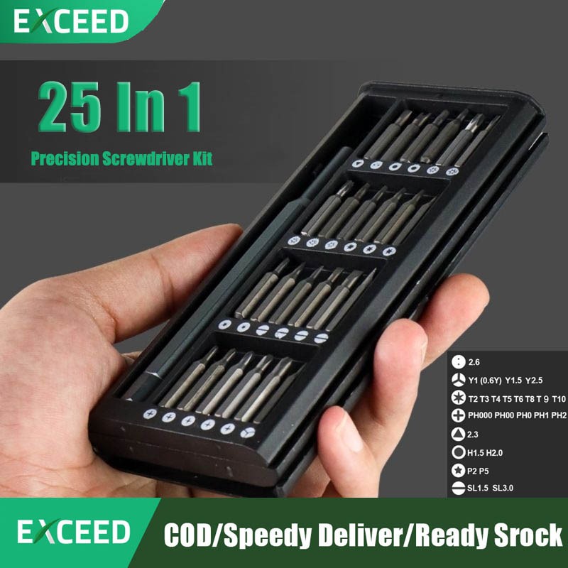 EXCEED New Screw Driver Set Precision Screwdriver 25 in 1 Multi Screw ...