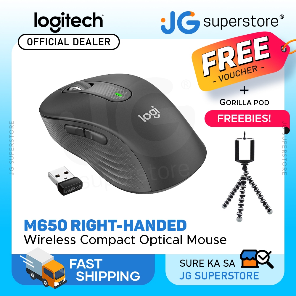 Logitech M650 Signature Wireless Optical Mouse Compact Right-Handed ...
