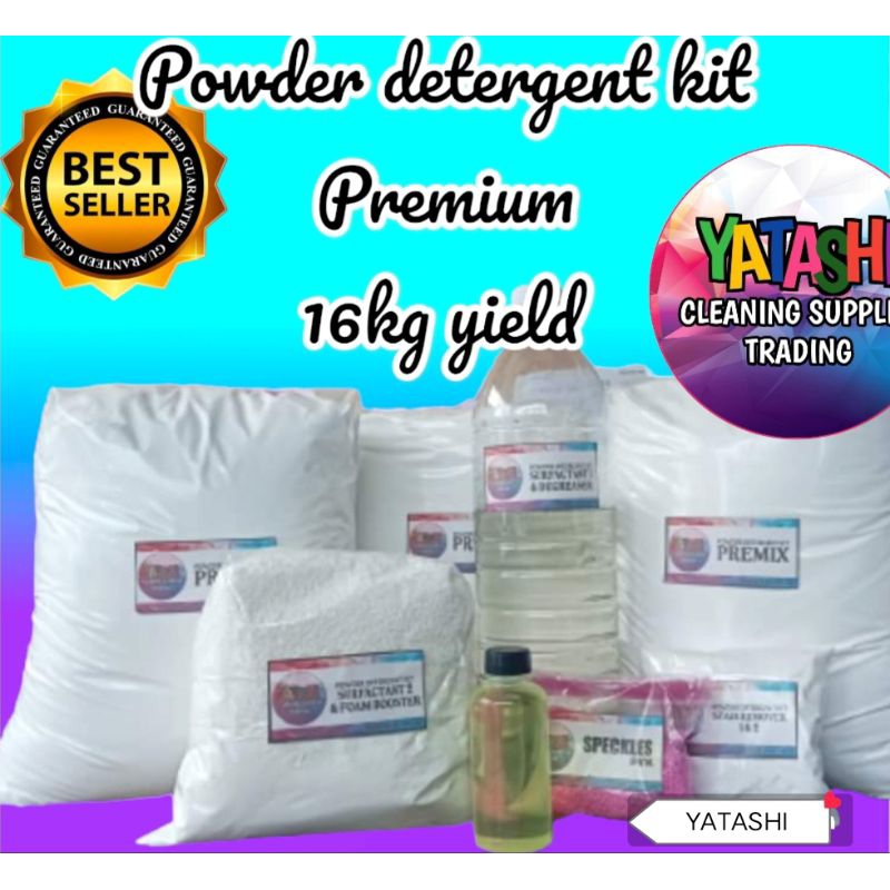 powder detergent kit 16kg yield free sticker label 16pcs | Shopee ...