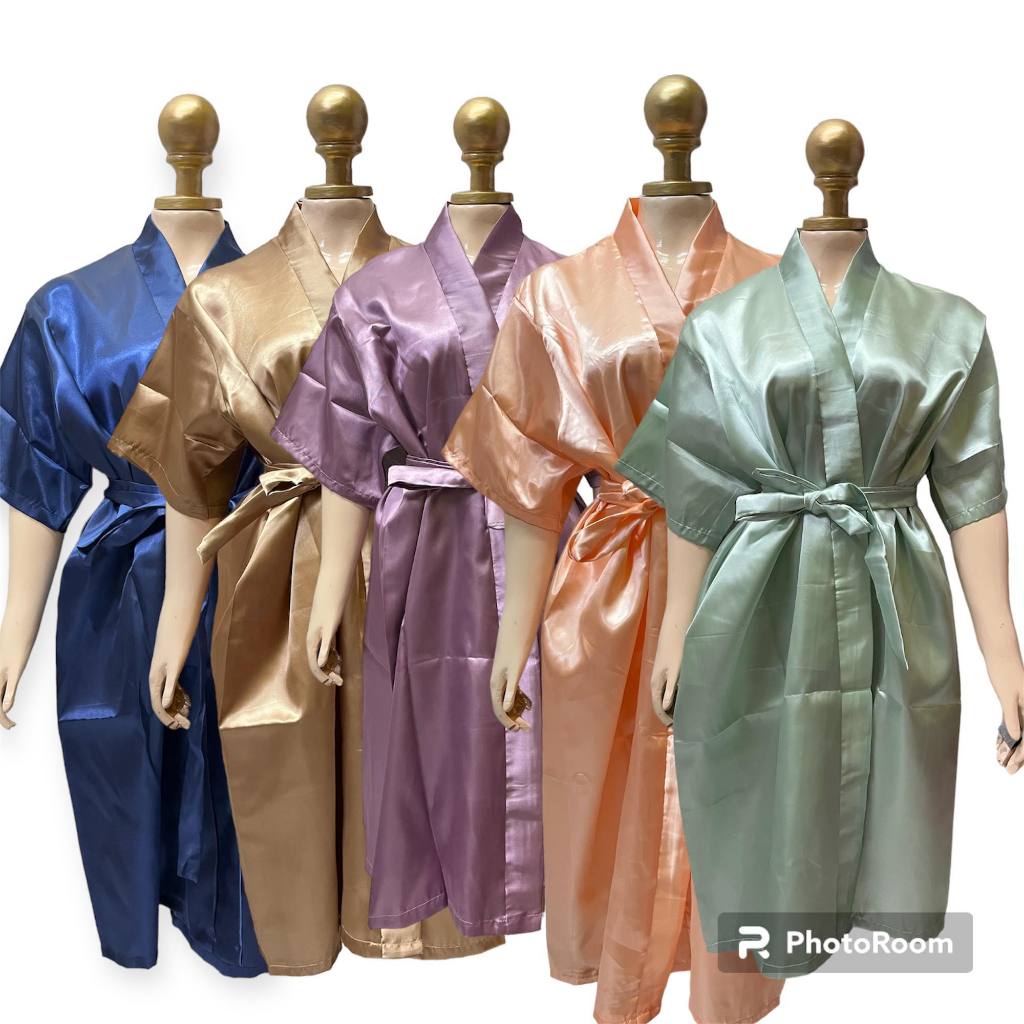 Satin Silk Bridal Robe Small up to 2XL Plus Size Entourage Bridesmaid ...