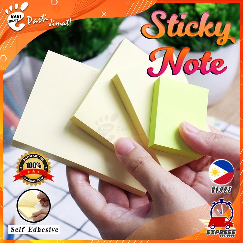Sticky Note 100 Sheets Memo Stick on Notes Nota Tanda Office Stationery ...
