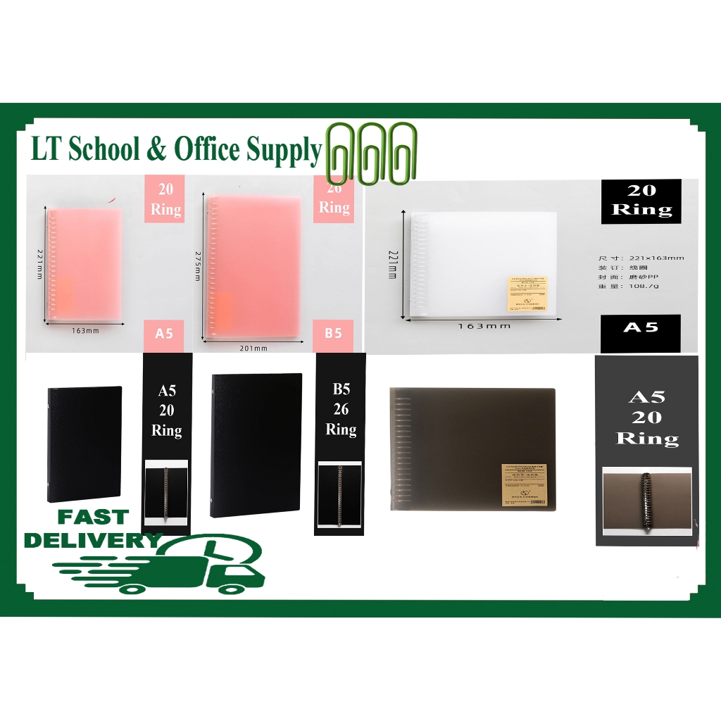 Neja Life Metal Loose-leaf ring binder cover size A5 & B5 | Shopee ...