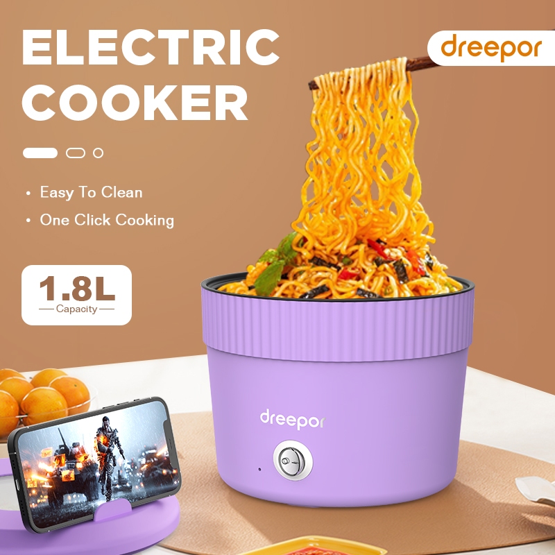 DREEPOR X Rice Cooker Mini Electric Small Multi Heating Pot 1.8L ...