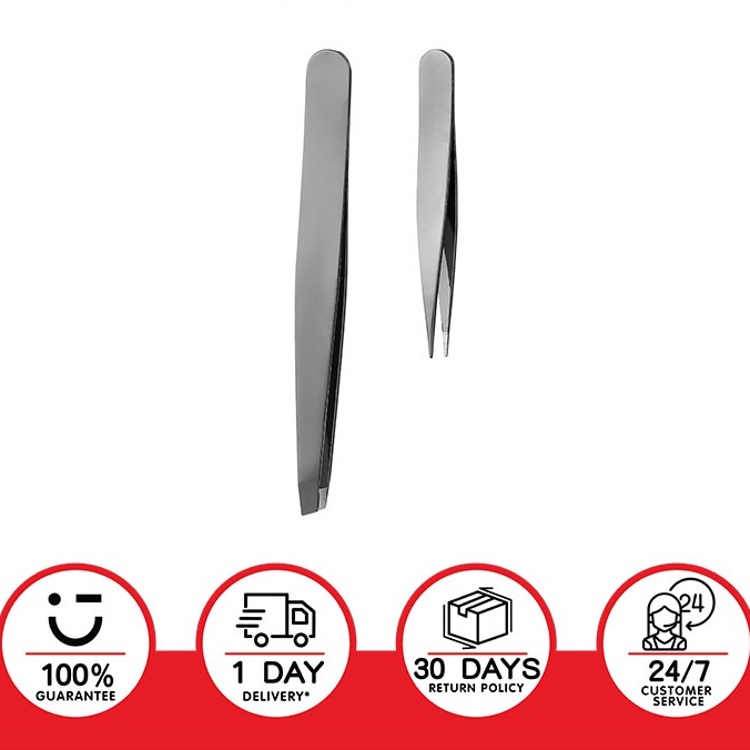 Miniso Professional Eyebrow Tweezer Duo Pointed Slant | Shopee Philippines