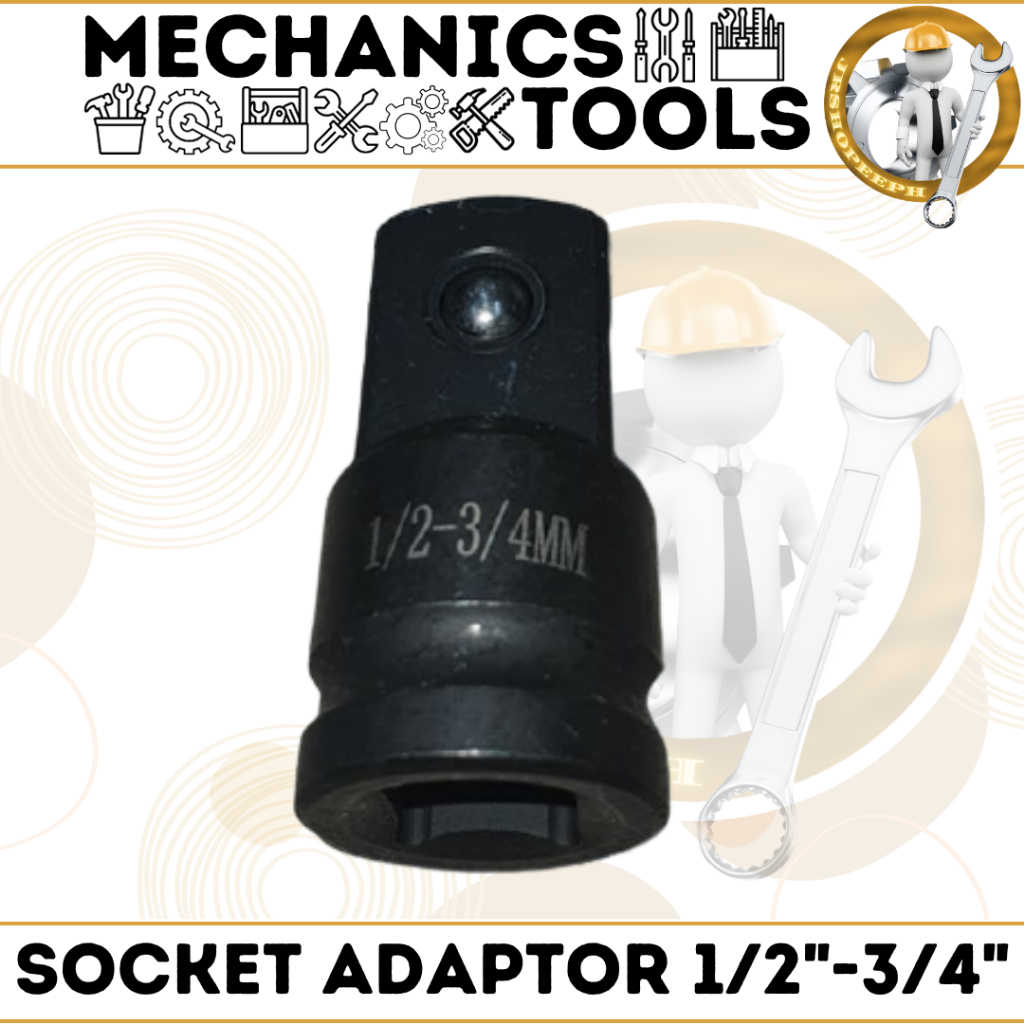 Jrshopeeph Socket Adaptor 1/2" To 3/4" Drive Socket Expander Carbon ...