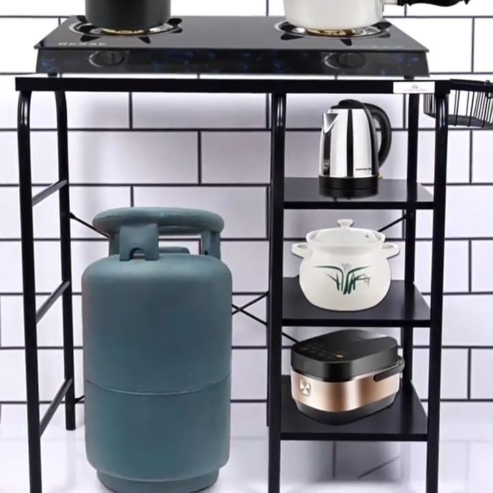 Gas Stove Stand Rack Kitchen Heavy Duty Gas Tank Holder Kitchen Stand ...