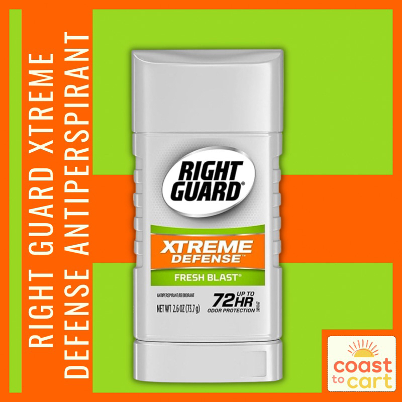 Right Guard Xtreme Defense Antiperspirant Deodorant, Fresh Blast ...