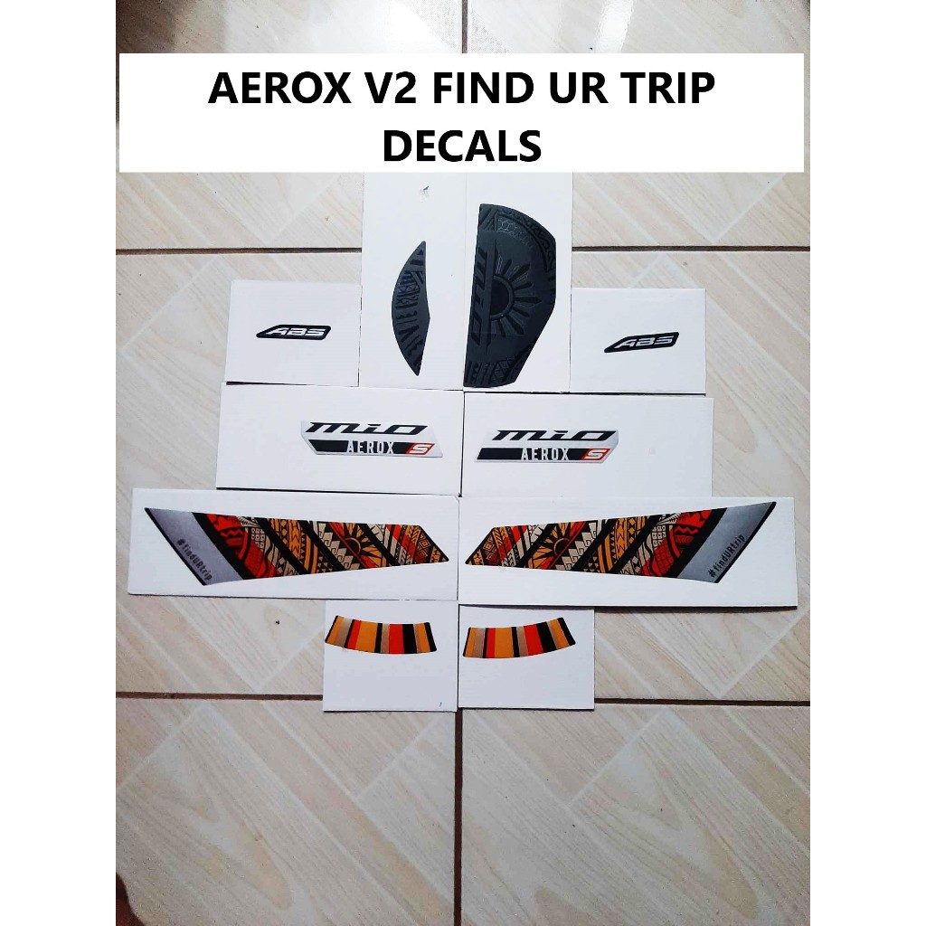 AEROX V2 FIND UR TRIP DECALS | Shopee Philippines