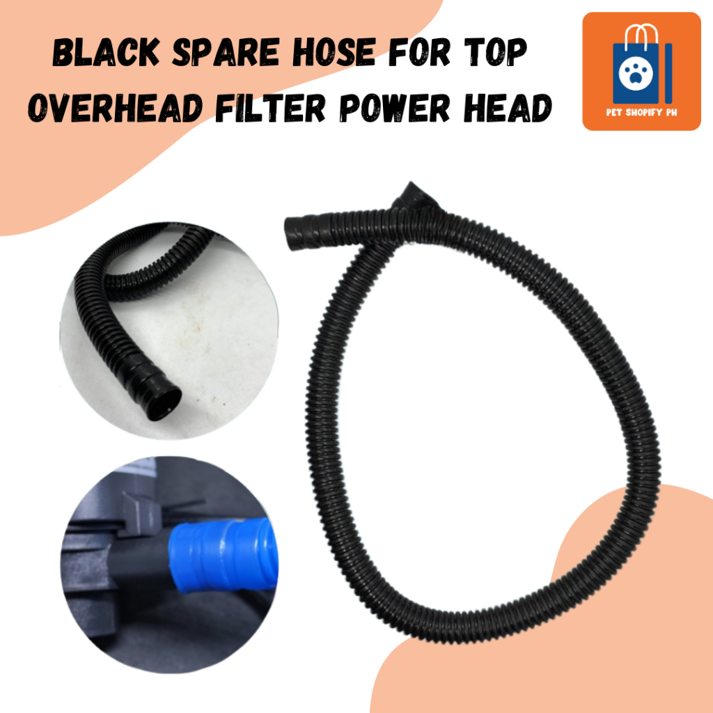 Aquarium Black Spare Hose for Top Overhead Filter Power Head 62.5cm ...